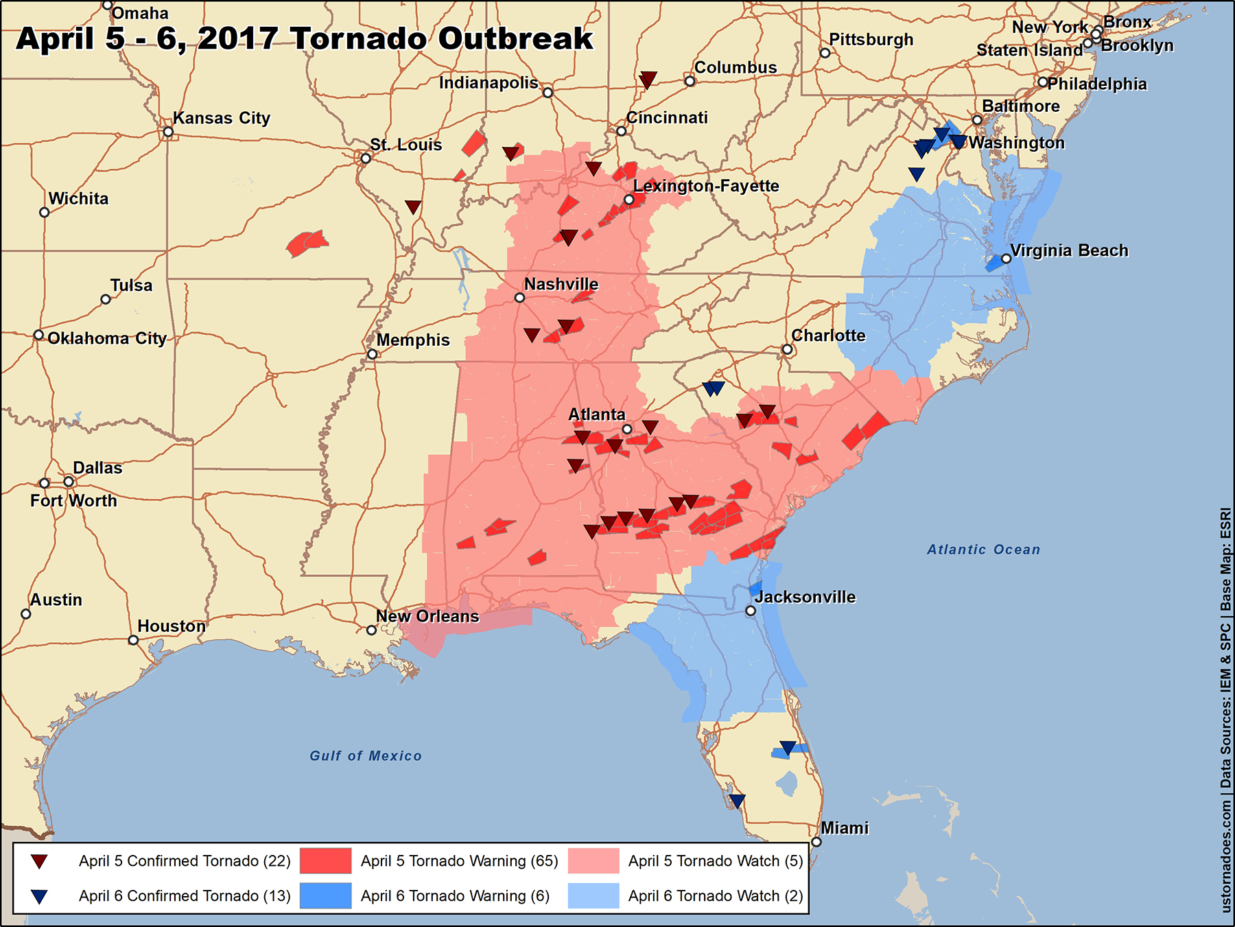 The largest tornado outbreaks of 2017 - U.S. Tornadoes The largest tornado outbreaks of 2017 - U.S. Tornadoes