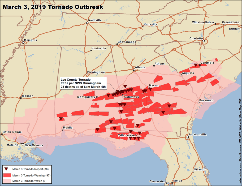 The biggest tornado events of 2019 - U.S. Tornadoes